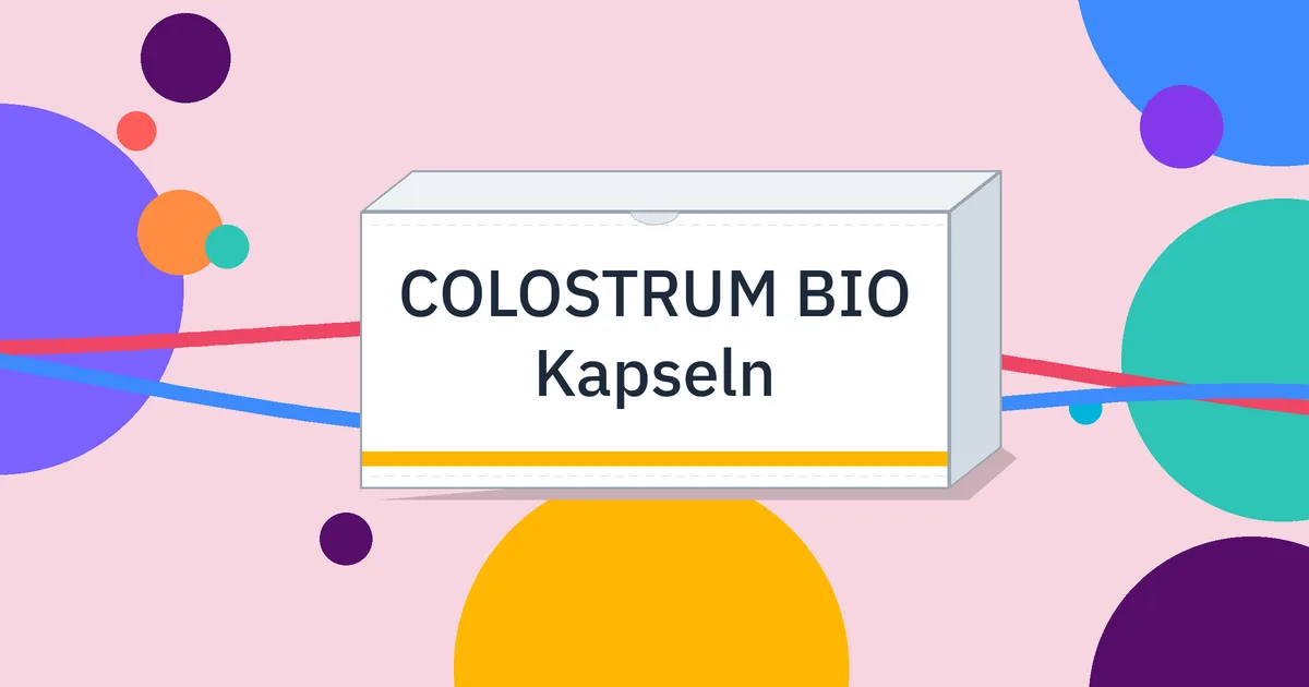 Symbolbild: Packung mit der Aufschrift COLOSTRUM BIO Kapseln (PZN 16233611) – Verfügbarkeit und Bezug in Apotheken in Frankfurt am Main