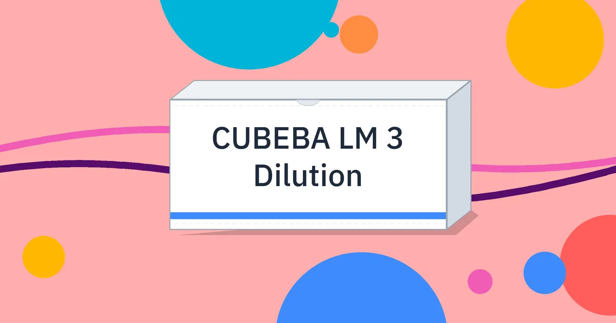Symbolbild: Packung mit der Aufschrift CUBEBA LM 3 Dilution (PZN 13456670) – Verfügbarkeit und Bezug in Apotheken in Frankfurt am Main
