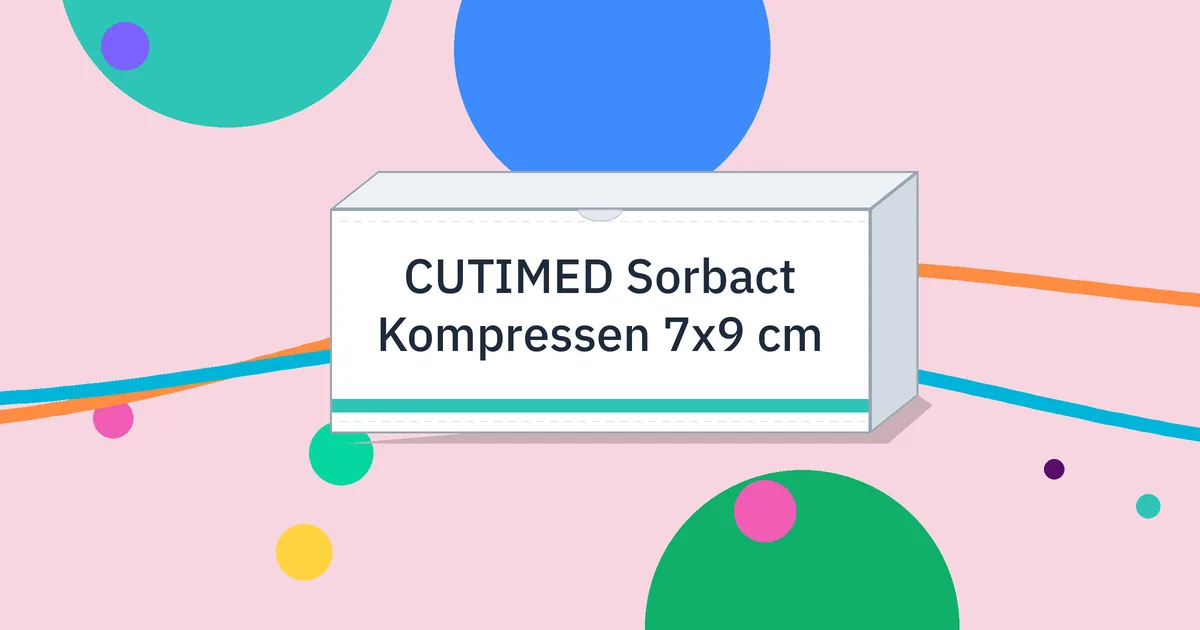 Symbolbild: Packung mit der Aufschrift CUTIMED Sorbact Kompressen 7x9 cm (PZN 20054593) – Verfügbarkeit und Bezug in Apotheken in Frankfurt am Main