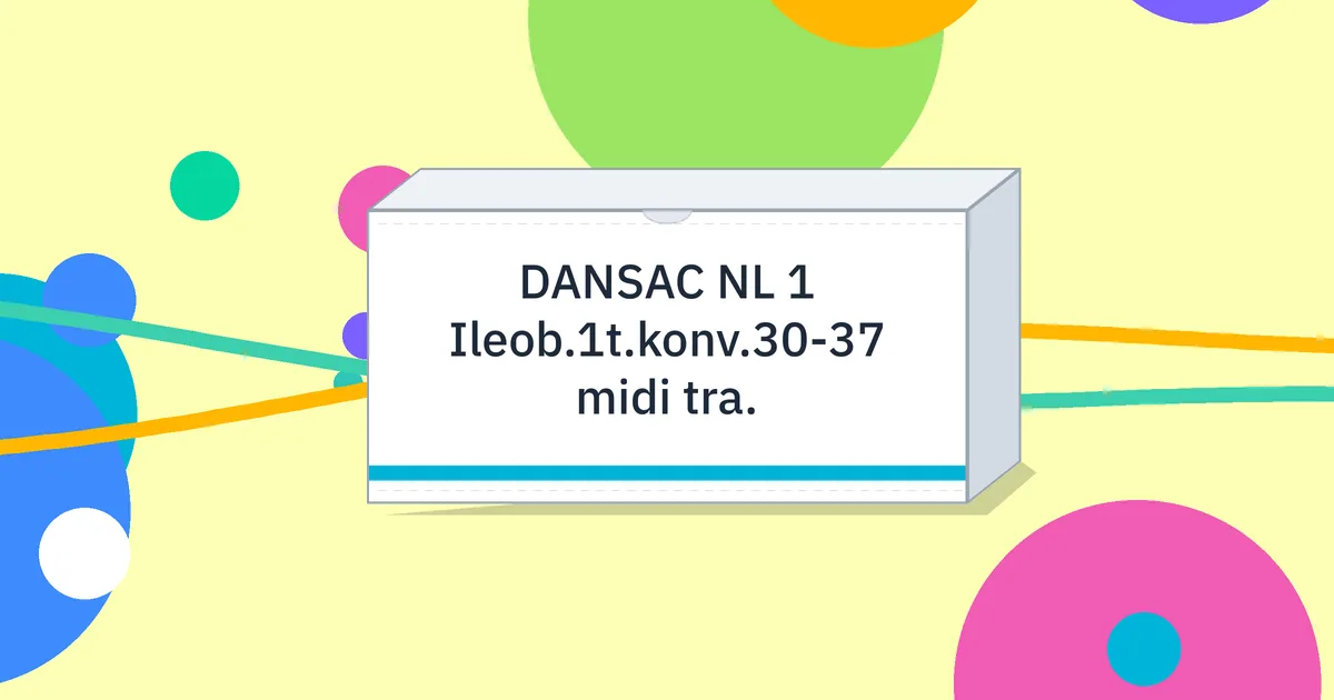 Symbolbild: Packung mit der Aufschrift DANSAC NL 1 Ileob.1t.konv.30-37 midi tra. (PZN 09900969) – Verfügbarkeit und Bezug in Apotheken in Frankfurt am Main