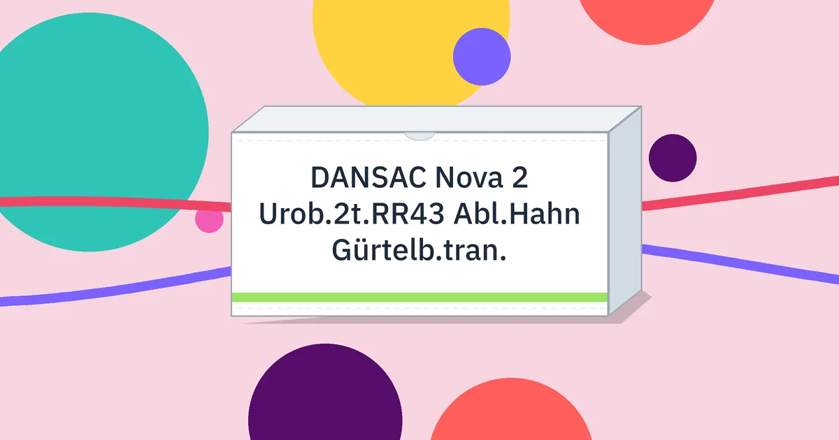 Symbolbild: Packung mit der Aufschrift DANSAC Nova 2 Urob.2t.RR43 Abl.Hahn Gürtelb.tran. (PZN 01994391) – Verfügbarkeit und Bezug in Apotheken in Frankfurt am Main
