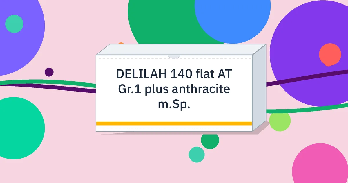 Symbolbild: Packung mit der Aufschrift DELILAH 140 flat AT Gr.1 plus anthracite m.Sp. (PZN 14247879) – Verfügbarkeit und Bezug in Apotheken in Frankfurt am Main