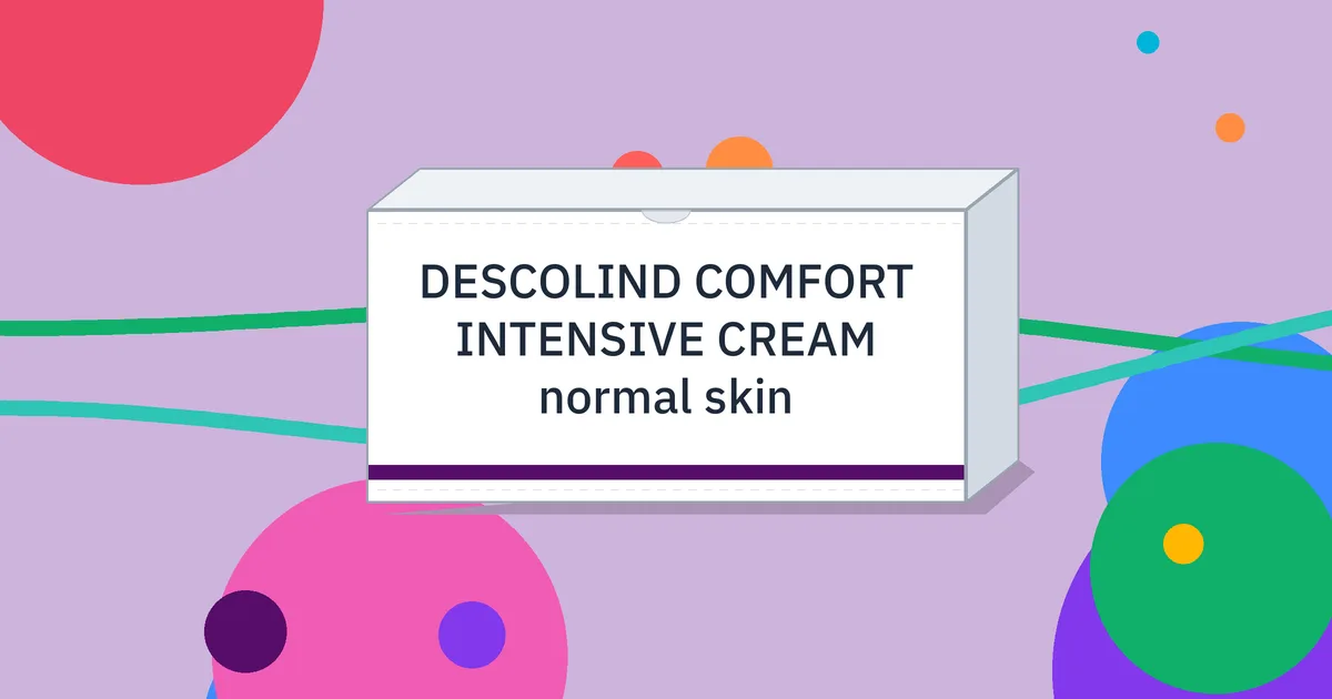 Symbolbild: Packung mit der Aufschrift DESCOLIND COMFORT INTENSIVE CREAM normal skin (PZN 16674976) – Verfügbarkeit und Bezug in Apotheken in Frankfurt am Main