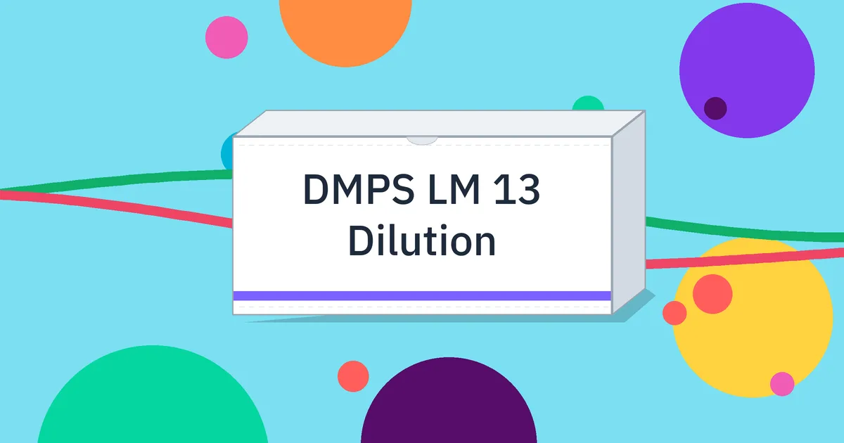 Symbolbild: Packung mit der Aufschrift DMPS LM 13 Dilution (PZN 13466088) – Verfügbarkeit und Bezug in Apotheken in Frankfurt am Main