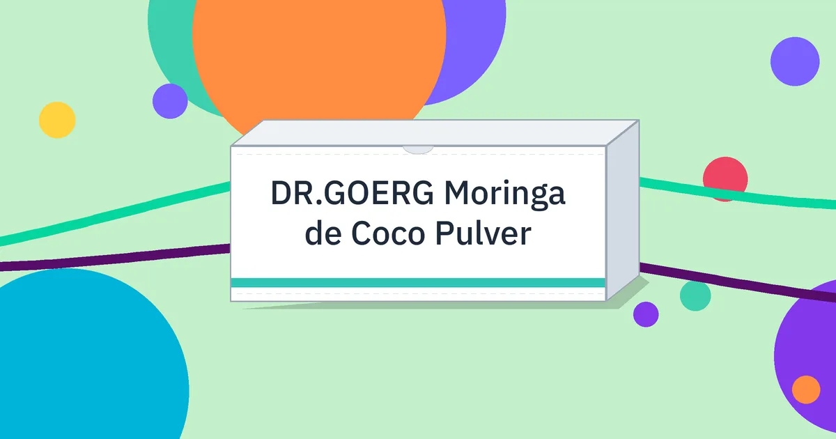 Symbolbild: Packung mit der Aufschrift DR.GOERG Moringa de Coco Pulver (PZN 10038417) – Verfügbarkeit und Bezug in Apotheken in Frankfurt am Main