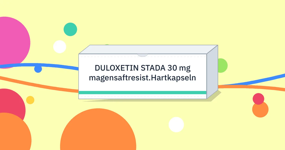 Symbolbild: Packung mit der Aufschrift DULOXETIN STADA 30 mg magensaftresist.Hartkapseln (PZN 11592216) – Verfügbarkeit und Bezug in Apotheken in Frankfurt am Main