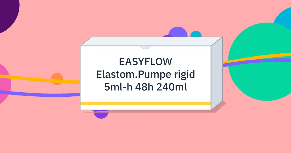 Symbolbild: Packung mit der Aufschrift EASYFLOW Elastom.Pumpe rigid 5ml-h 48h 240ml (PZN 19262530) – Verfügbarkeit und Bezug in Apotheken in Frankfurt am Main