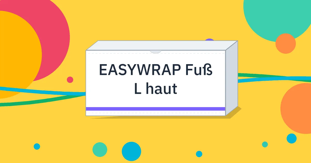 Symbolbild: Packung mit der Aufschrift EASYWRAP Fuß L haut (PZN 18748377) – Verfügbarkeit und Bezug in Apotheken in Frankfurt am Main