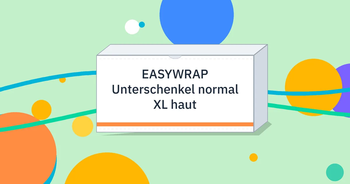 Symbolbild: Packung mit der Aufschrift EASYWRAP Unterschenkel normal XL haut (PZN 18748182) – Verfügbarkeit und Bezug in Apotheken in Frankfurt am Main
