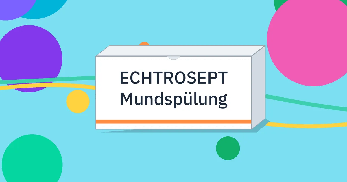 Symbolbild: Packung mit der Aufschrift ECHTROSEPT Mundspülung (PZN 04007909) – Verfügbarkeit und Bezug in Apotheken in Frankfurt am Main