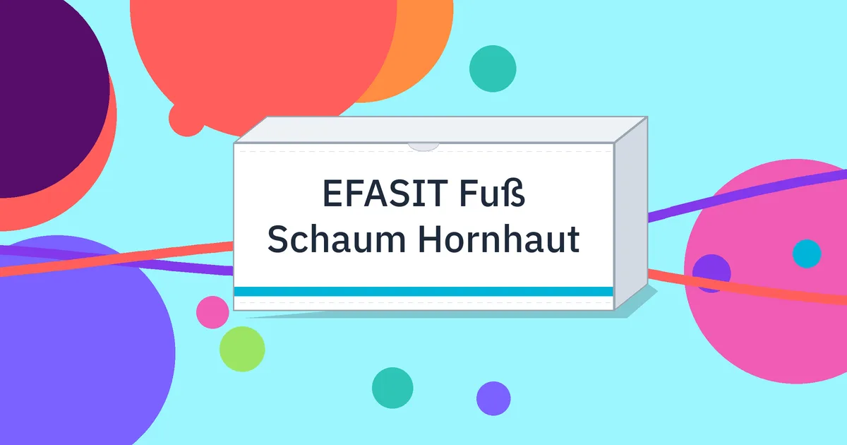 Symbolbild: Packung mit der Aufschrift EFASIT Fuß Schaum Hornhaut (PZN 17937018) – Verfügbarkeit und Bezug in Apotheken in Frankfurt am Main