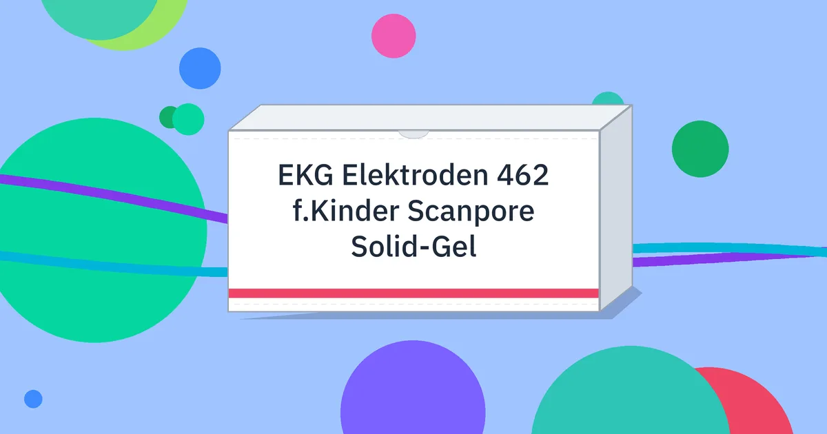 Symbolbild: Packung mit der Aufschrift EKG Elektroden 462 f.Kinder Scanpore Solid-Gel (PZN 03128522) – Verfügbarkeit und Bezug in Apotheken in Frankfurt am Main