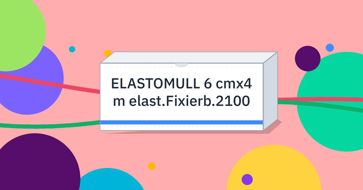 Symbolbild: Packung mit der Aufschrift ELASTOMULL 6 cmx4 m elast.Fixierb.2100 (PZN 18373701) – Verfügbarkeit und Bezug in Apotheken in Frankfurt am Main