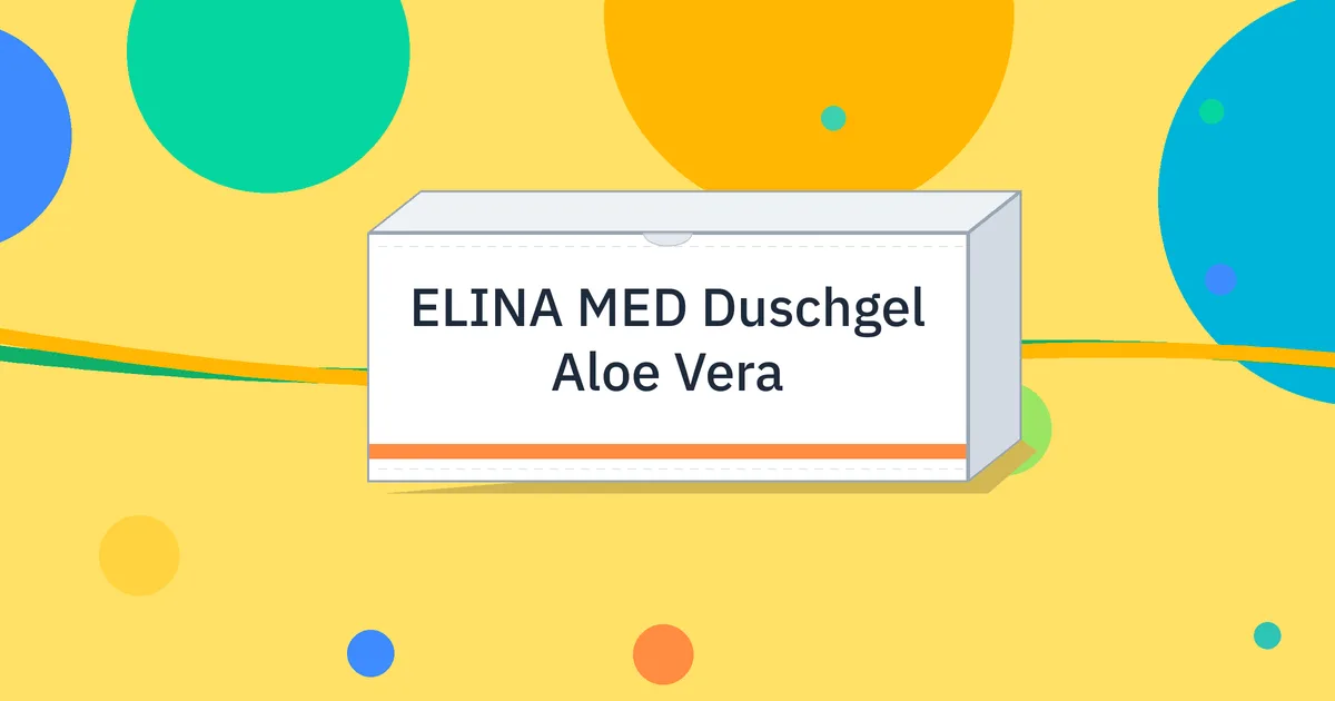 Symbolbild: Packung mit der Aufschrift ELINA MED Duschgel Aloe Vera (PZN 10347880) – Verfügbarkeit und Bezug in Apotheken in Frankfurt am Main