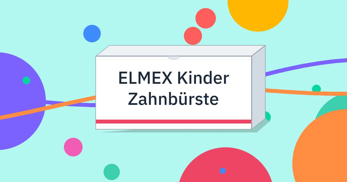 Symbolbild: Packung mit der Aufschrift ELMEX Kinder Zahnbürste (PZN 02735823) – Verfügbarkeit und Bezug in Apotheken in Frankfurt am Main