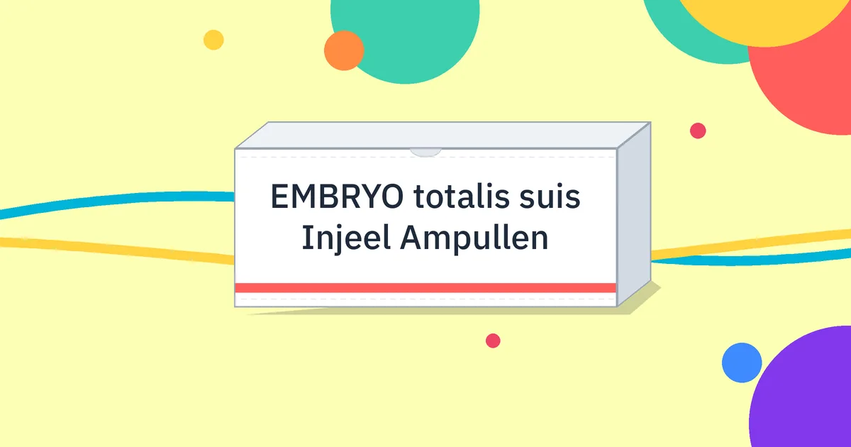 Symbolbild: Packung mit der Aufschrift EMBRYO totalis suis Injeel Ampullen (PZN 00331978) – Verfügbarkeit und Bezug in Apotheken in Frankfurt am Main