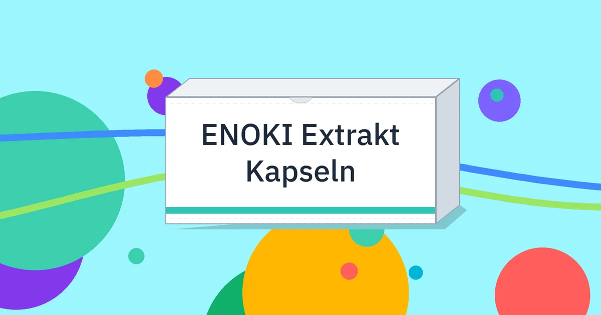Symbolbild: Packung mit der Aufschrift ENOKI Extrakt Kapseln (PZN 17871503) – Verfügbarkeit und Bezug in Apotheken in Frankfurt am Main