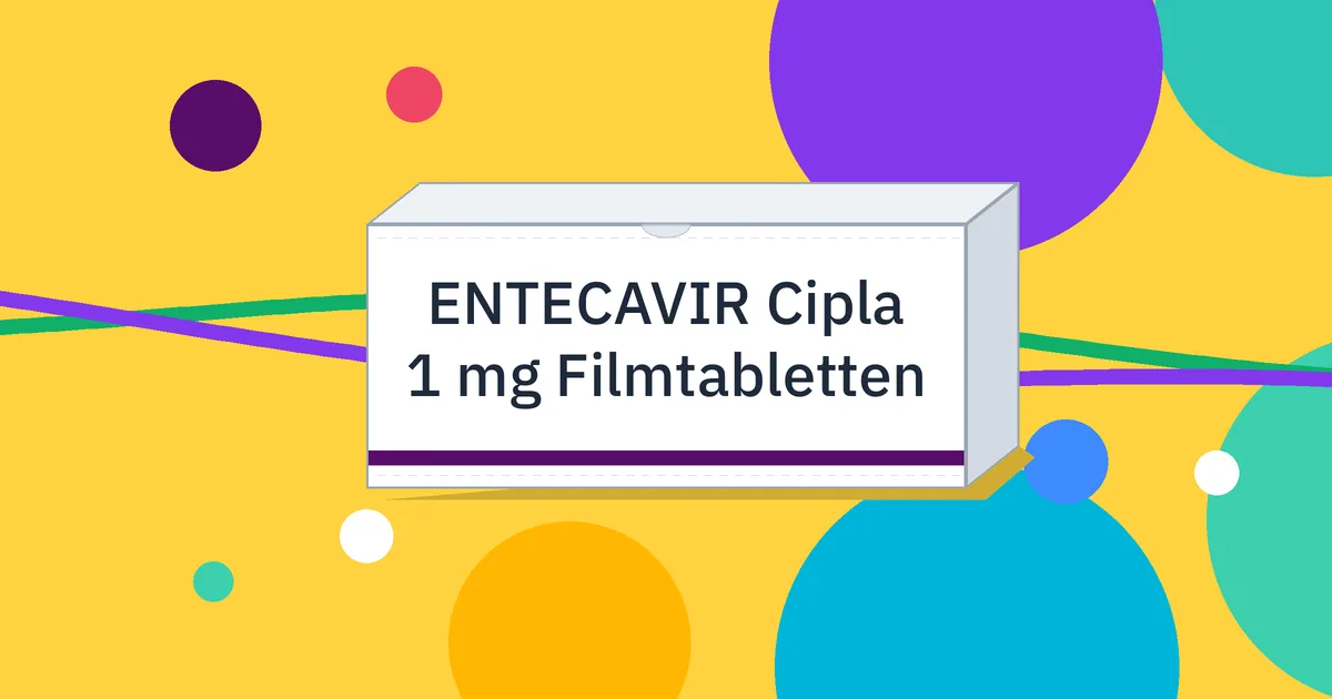 Symbolbild: Packung mit der Aufschrift ENTECAVIR Cipla 1 mg Filmtabletten (PZN 11715340) – Verfügbarkeit und Bezug in Apotheken in Frankfurt am Main