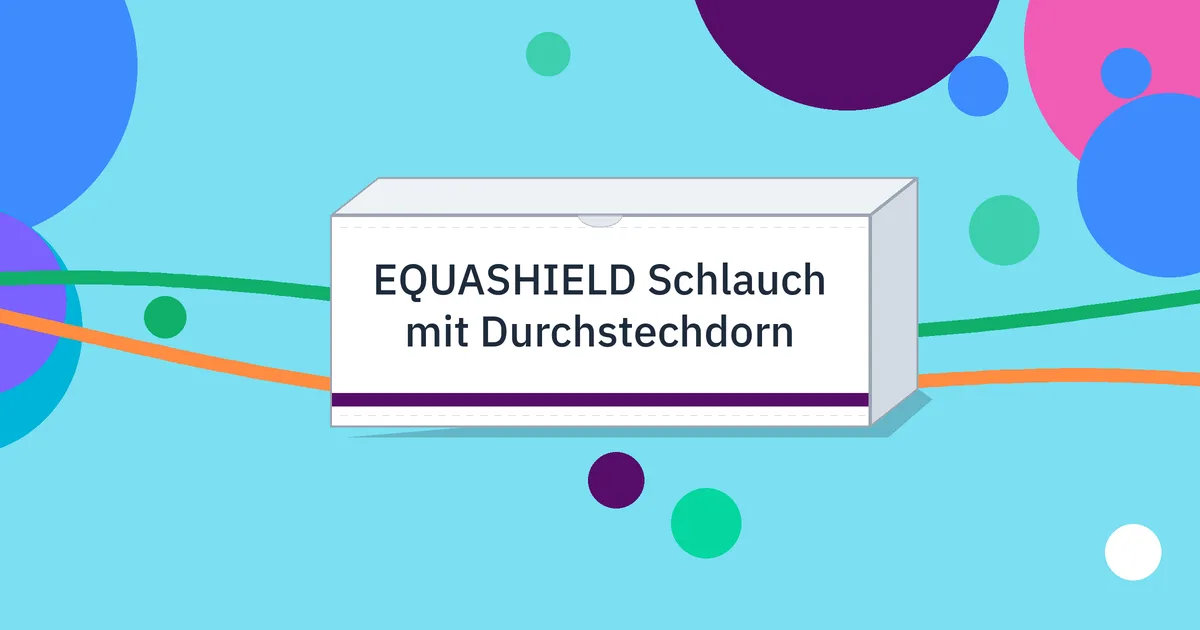 Symbolbild: Packung mit der Aufschrift EQUASHIELD Schlauch mit Durchstechdorn (PZN 13500922) – Verfügbarkeit und Bezug in Apotheken in Frankfurt am Main