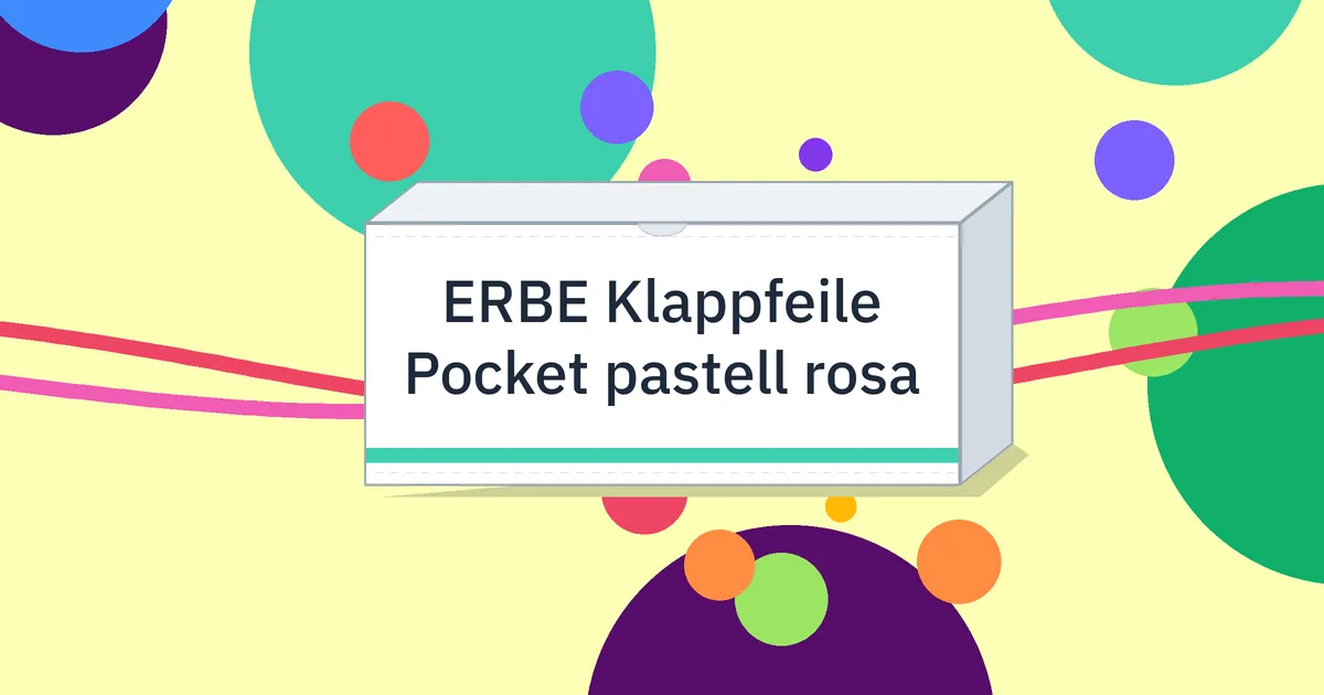 Symbolbild: Packung mit der Aufschrift ERBE Klappfeile Pocket pastell rosa (PZN 18257165) – Verfügbarkeit und Bezug in Apotheken in Frankfurt am Main