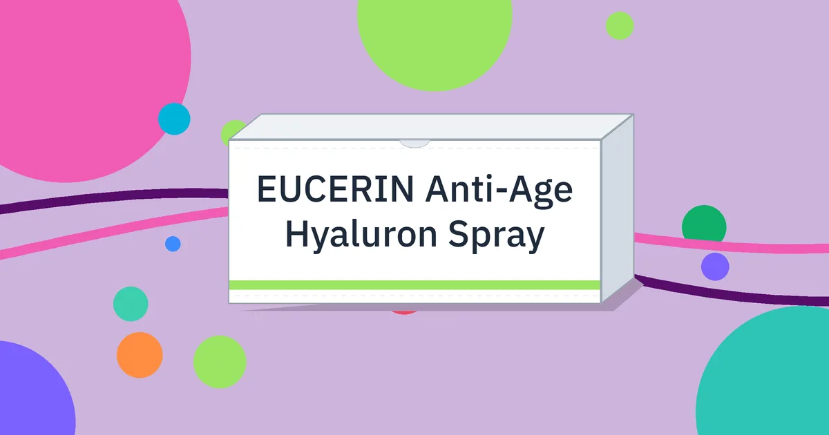 Symbolbild: Packung mit der Aufschrift EUCERIN Anti-Age Hyaluron Spray (PZN 16152195) – Verfügbarkeit und Bezug in Apotheken in Frankfurt am Main