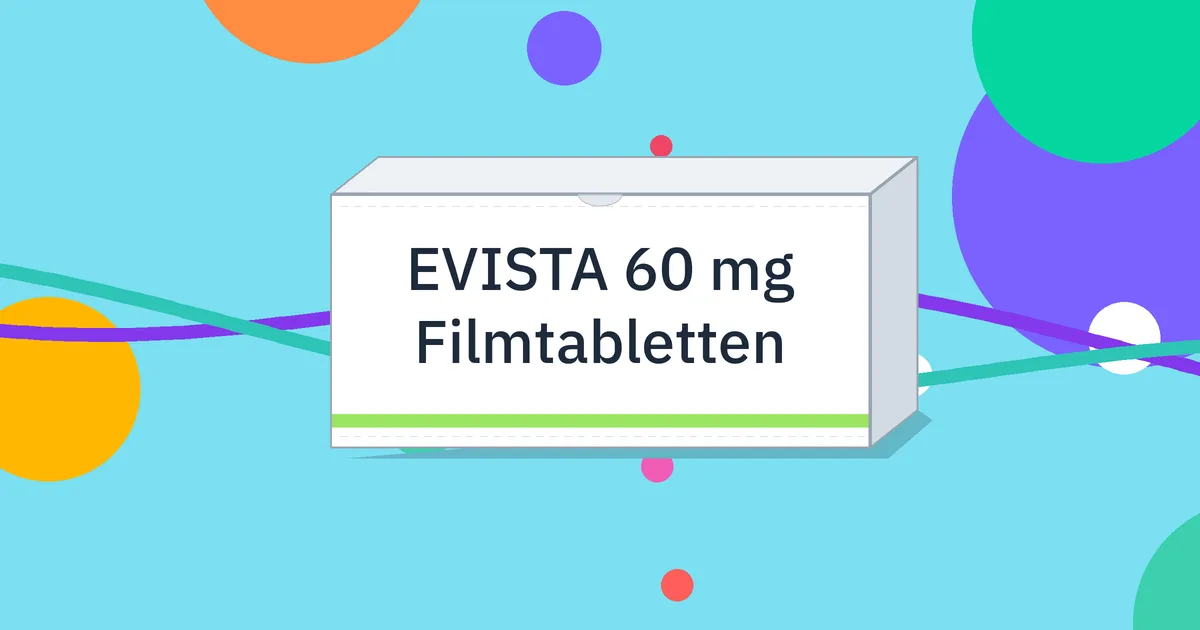 Symbolbild: Packung mit der Aufschrift EVISTA 60 mg Filmtabletten (PZN 00099895) – Verfügbarkeit und Bezug in Apotheken in Frankfurt am Main