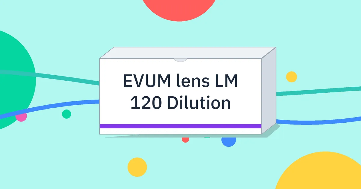 Symbolbild: Packung mit der Aufschrift EVUM lens LM 120 Dilution (PZN 13485418) – Verfügbarkeit und Bezug in Apotheken in Frankfurt am Main