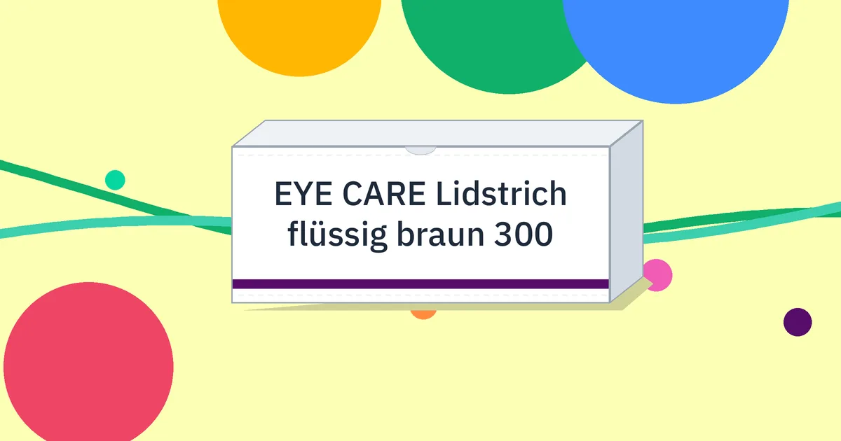 Symbolbild: Packung mit der Aufschrift EYE CARE Lidstrich flüssig braun 300 (PZN 07658547) – Verfügbarkeit und Bezug in Apotheken in Frankfurt am Main