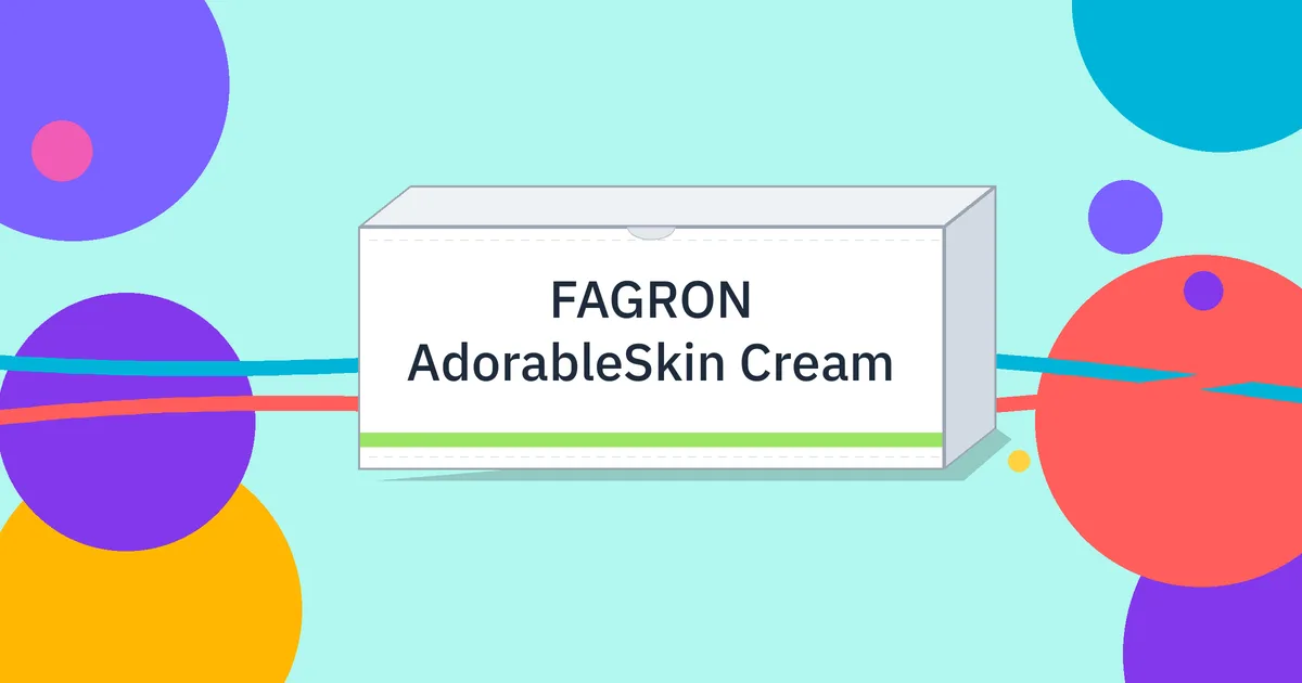 Symbolbild: Packung mit der Aufschrift FAGRON AdorableSkin Cream (PZN 19367418) – Verfügbarkeit und Bezug in Apotheken in Frankfurt am Main