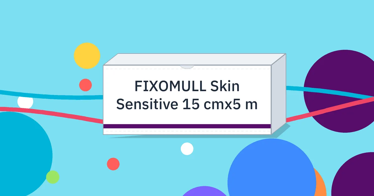 Symbolbild: Packung mit der Aufschrift FIXOMULL Skin Sensitive 15 cmx5 m (PZN 19700711) – Verfügbarkeit und Bezug in Apotheken in Frankfurt am Main