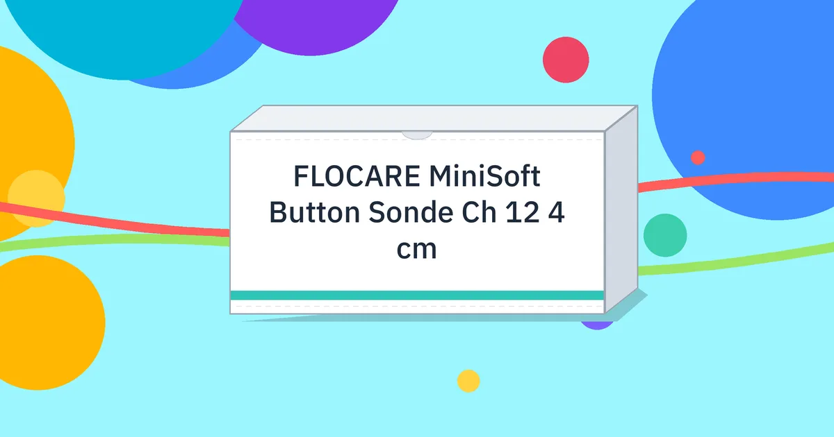 Symbolbild: Packung mit der Aufschrift FLOCARE MiniSoft Button Sonde Ch 12 4 cm (PZN 16019088) – Verfügbarkeit und Bezug in Apotheken in Frankfurt am Main