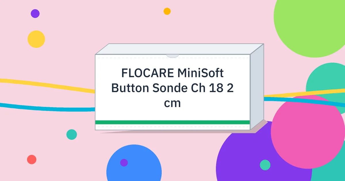 Symbolbild: Packung mit der Aufschrift FLOCARE MiniSoft Button Sonde Ch 18 2 cm (PZN 16019504) – Verfügbarkeit und Bezug in Apotheken in Frankfurt am Main