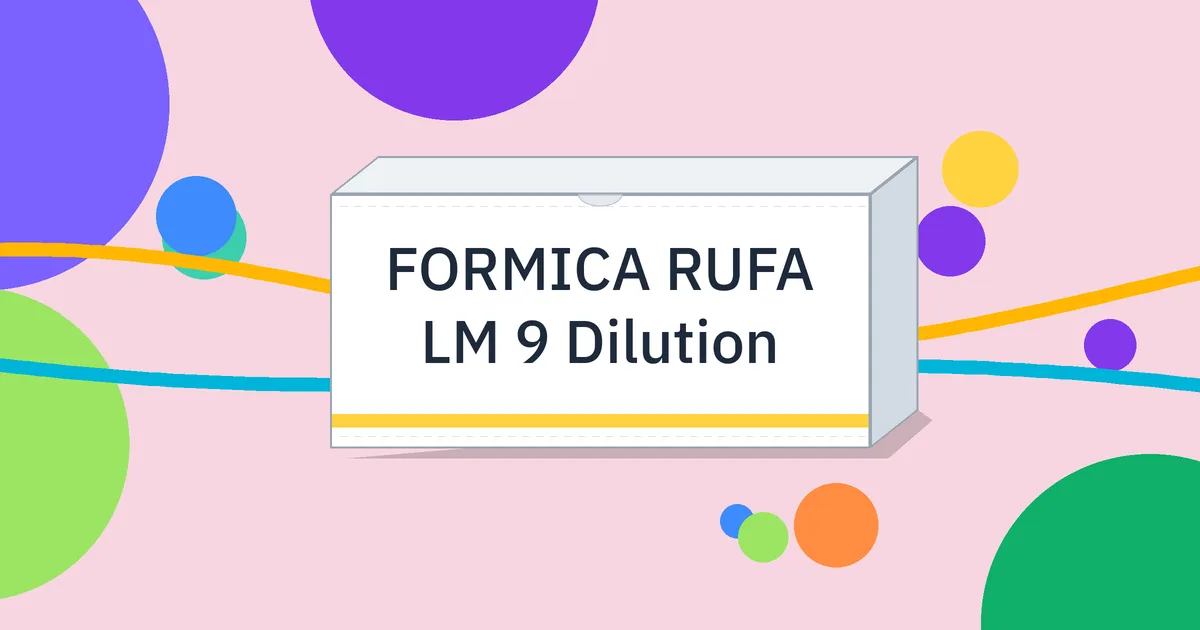 Symbolbild: Packung mit der Aufschrift FORMICA RUFA LM 9 Dilution (PZN 10823263) – Verfügbarkeit und Bezug in Apotheken in Frankfurt am Main