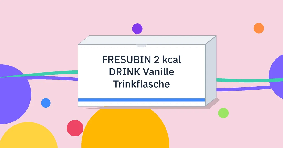 Symbolbild: Packung mit der Aufschrift FRESUBIN 2 kcal DRINK Vanille Trinkflasche (PZN 19351972) – Verfügbarkeit und Bezug in Apotheken in Frankfurt am Main