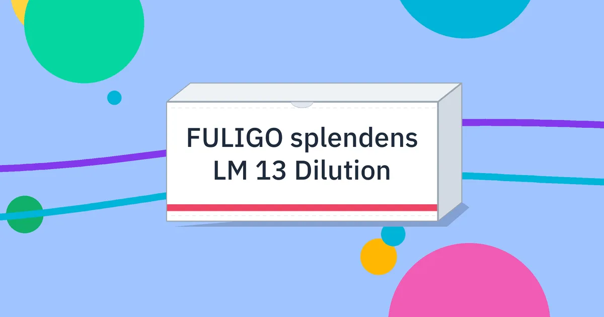 Symbolbild: Packung mit der Aufschrift FULIGO splendens LM 13 Dilution (PZN 13493429) – Verfügbarkeit und Bezug in Apotheken in Frankfurt am Main