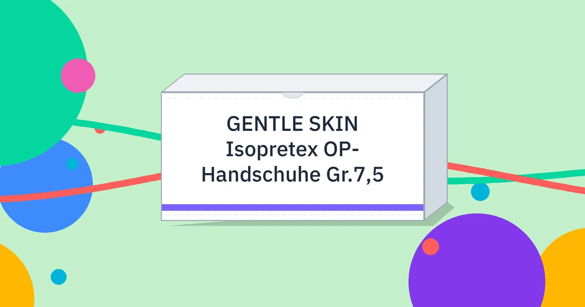 Symbolbild: Packung mit der Aufschrift GENTLE SKIN Isopretex OP-Handschuhe Gr.7,5 (PZN 11190908) – Verfügbarkeit und Bezug in Apotheken in Frankfurt am Main