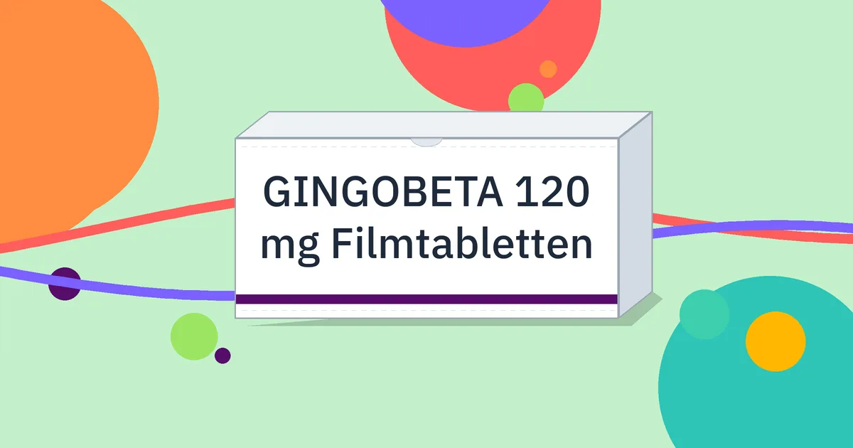 Symbolbild: Packung mit der Aufschrift GINGOBETA 120 mg Filmtabletten (PZN 14259718) – Verfügbarkeit und Bezug in Apotheken in Frankfurt am Main