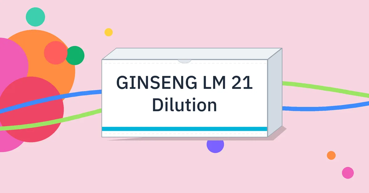 Symbolbild: Packung mit der Aufschrift GINSENG LM 21 Dilution (PZN 12878630) – Verfügbarkeit und Bezug in Apotheken in Frankfurt am Main