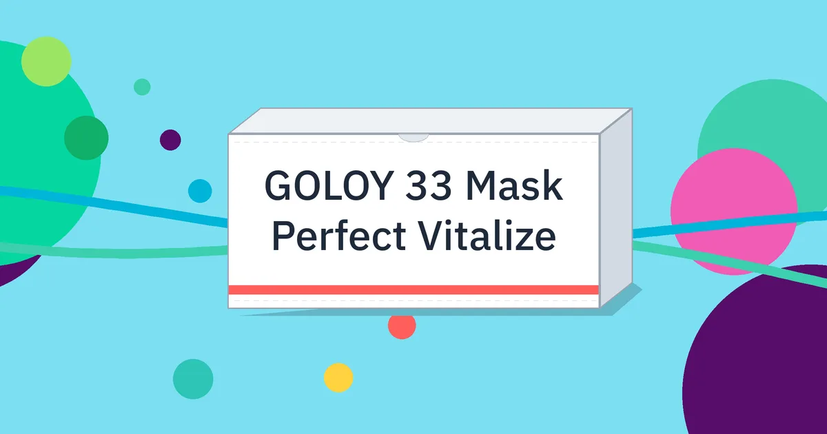 Symbolbild: Packung mit der Aufschrift GOLOY 33 Mask Perfect Vitalize (PZN 02426312) – Verfügbarkeit und Bezug in Apotheken in Frankfurt am Main
