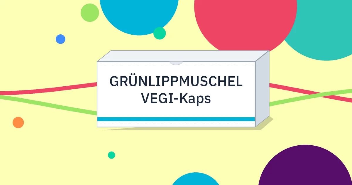 Symbolbild: Packung mit der Aufschrift GRÜNLIPPMUSCHEL VEGI-Kaps (PZN 00986283) – Verfügbarkeit und Bezug in Apotheken in Frankfurt am Main