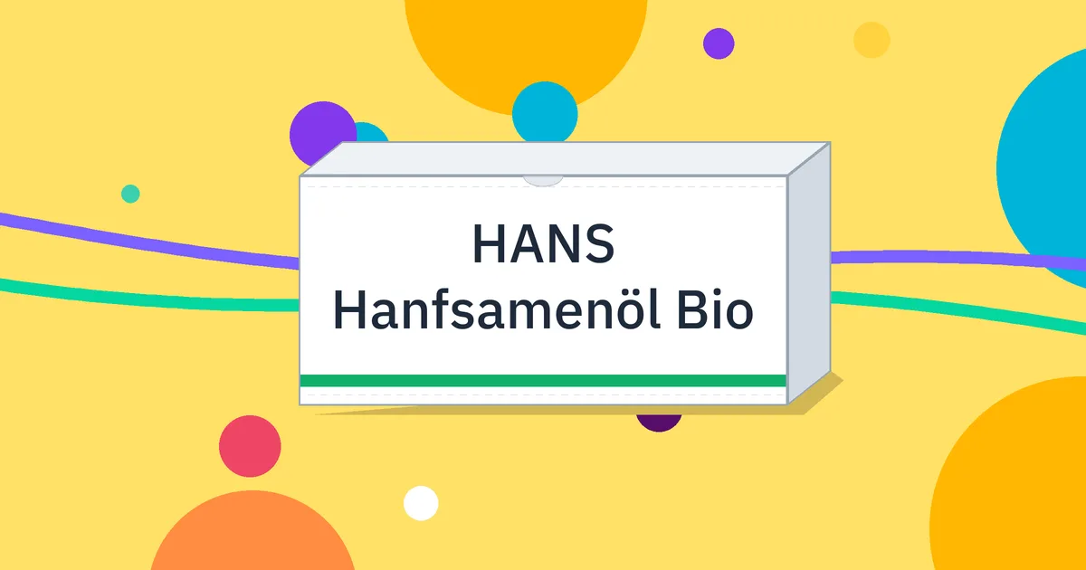 Symbolbild: Packung mit der Aufschrift HANS Hanfsamenöl Bio (PZN 17421651) – Verfügbarkeit und Bezug in Apotheken in Frankfurt am Main