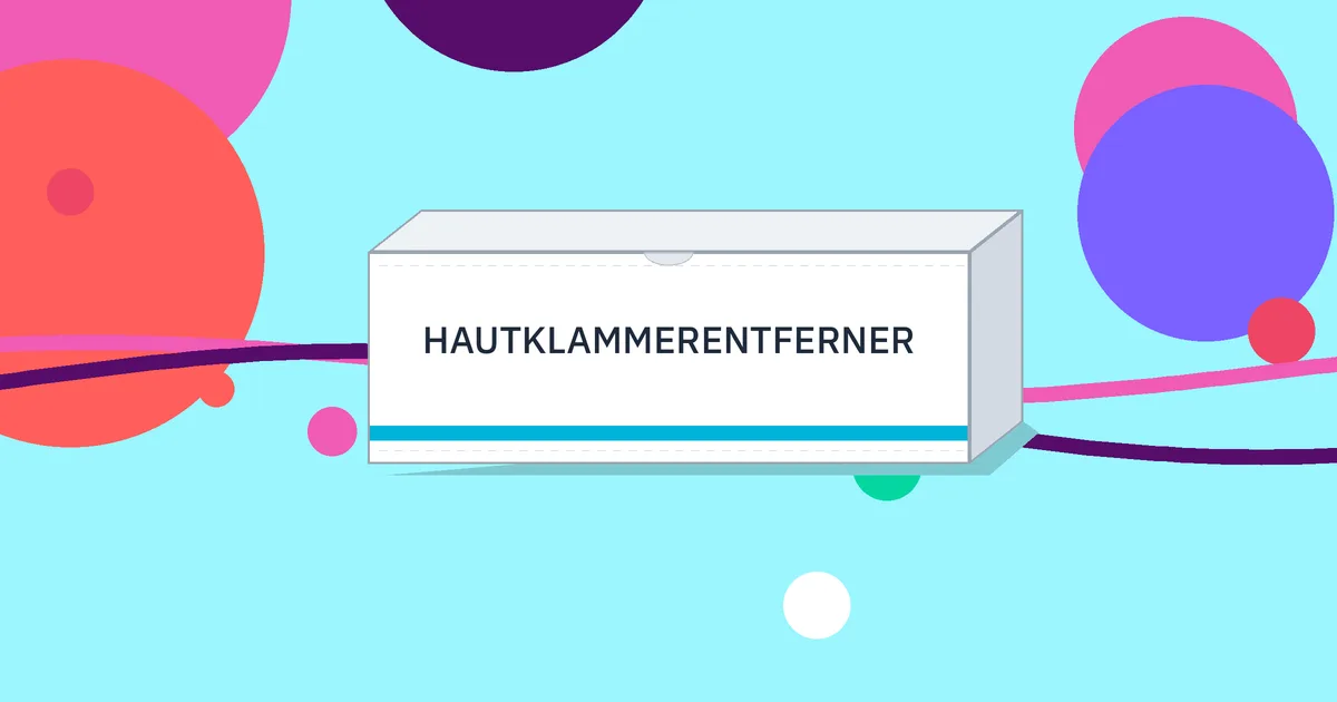 Symbolbild: Packung mit der Aufschrift HAUTKLAMMERENTFERNER (PZN 10033472) – Verfügbarkeit und Bezug in Apotheken in Frankfurt am Main
