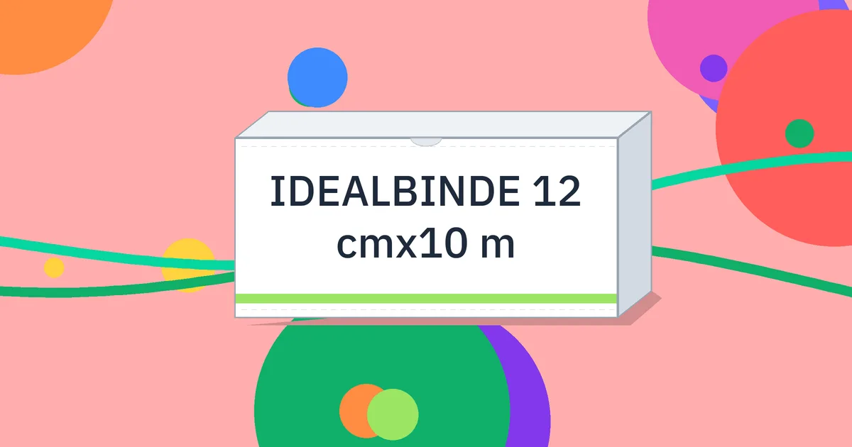 Symbolbild: Packung mit der Aufschrift IDEALBINDE 12 cmx10 m (PZN 08858567) – Verfügbarkeit und Bezug in Apotheken in Frankfurt am Main