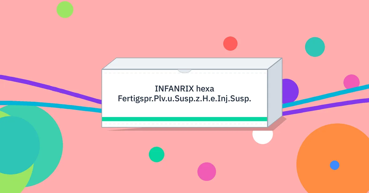 Symbolbild: Packung mit der Aufschrift INFANRIX hexa Fertigspr.Plv.u.Susp.z.H.e.Inj.Susp. (PZN 19485000) – Verfügbarkeit und Bezug in Apotheken in Frankfurt am Main