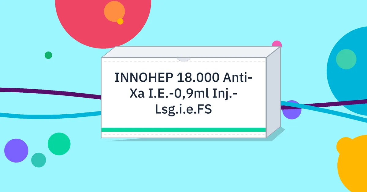 Symbolbild: Packung mit der Aufschrift INNOHEP 18.000 Anti-Xa I.E.-0,9ml Inj.-Lsg.i.e.FS (PZN 19641109) – Verfügbarkeit und Bezug in Apotheken in Frankfurt am Main