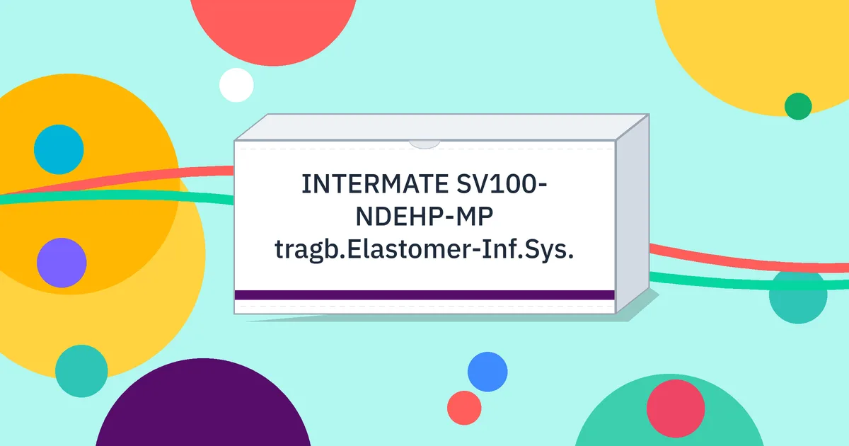 Symbolbild: Packung mit der Aufschrift INTERMATE SV100-NDEHP-MP tragb.Elastomer-Inf.Sys. (PZN 11037319) – Verfügbarkeit und Bezug in Apotheken in Frankfurt am Main
