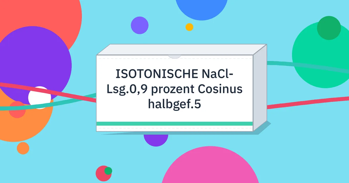 Symbolbild: Packung mit der Aufschrift ISOTONISCHE NaCl-Lsg.0,9 prozent Cosinus halbgef.5 (PZN 17575710) – Verfügbarkeit und Bezug in Apotheken in Frankfurt am Main