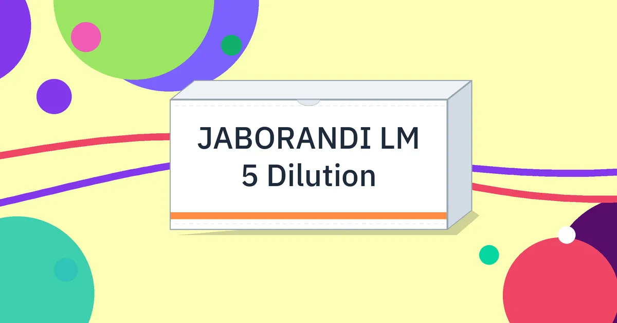 Symbolbild: Packung mit der Aufschrift JABORANDI LM 5 Dilution (PZN 12915176) – Verfügbarkeit und Bezug in Apotheken in Frankfurt am Main