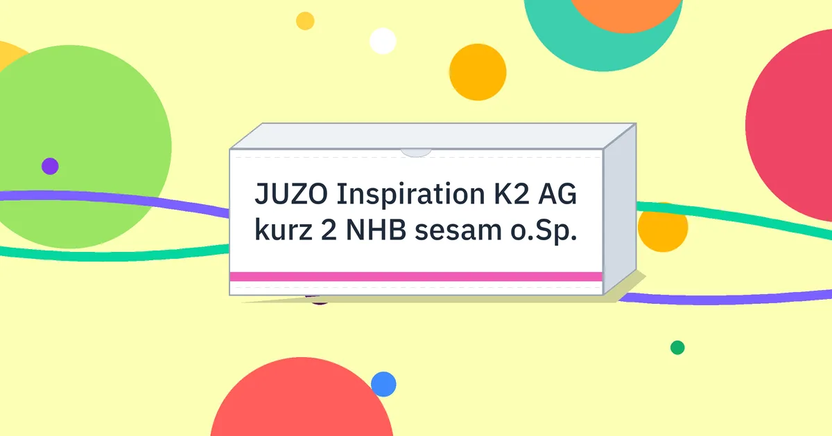 Symbolbild: Packung mit der Aufschrift JUZO Inspiration K2 AG kurz 2 NHB sesam o.Sp. (PZN 14920862) – Verfügbarkeit und Bezug in Apotheken in Frankfurt am Main