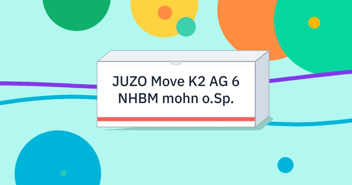 Symbolbild: Packung mit der Aufschrift JUZO Move K2 AG 6 NHBM mohn o.Sp. (PZN 18556979) – Verfügbarkeit und Bezug in Apotheken in Frankfurt am Main